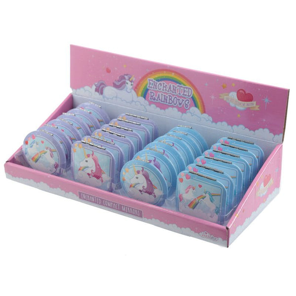 Enchanted Rainbow Unicorn Compact Mirror - TSA General Trading LLC